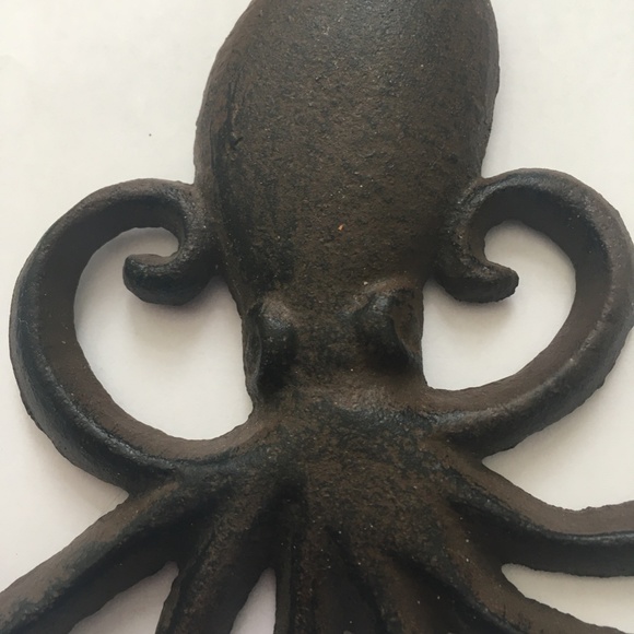 Wall Decor | Octopus Hook Key Rack Coat Towel Hanger Cast Iron Nautical ...